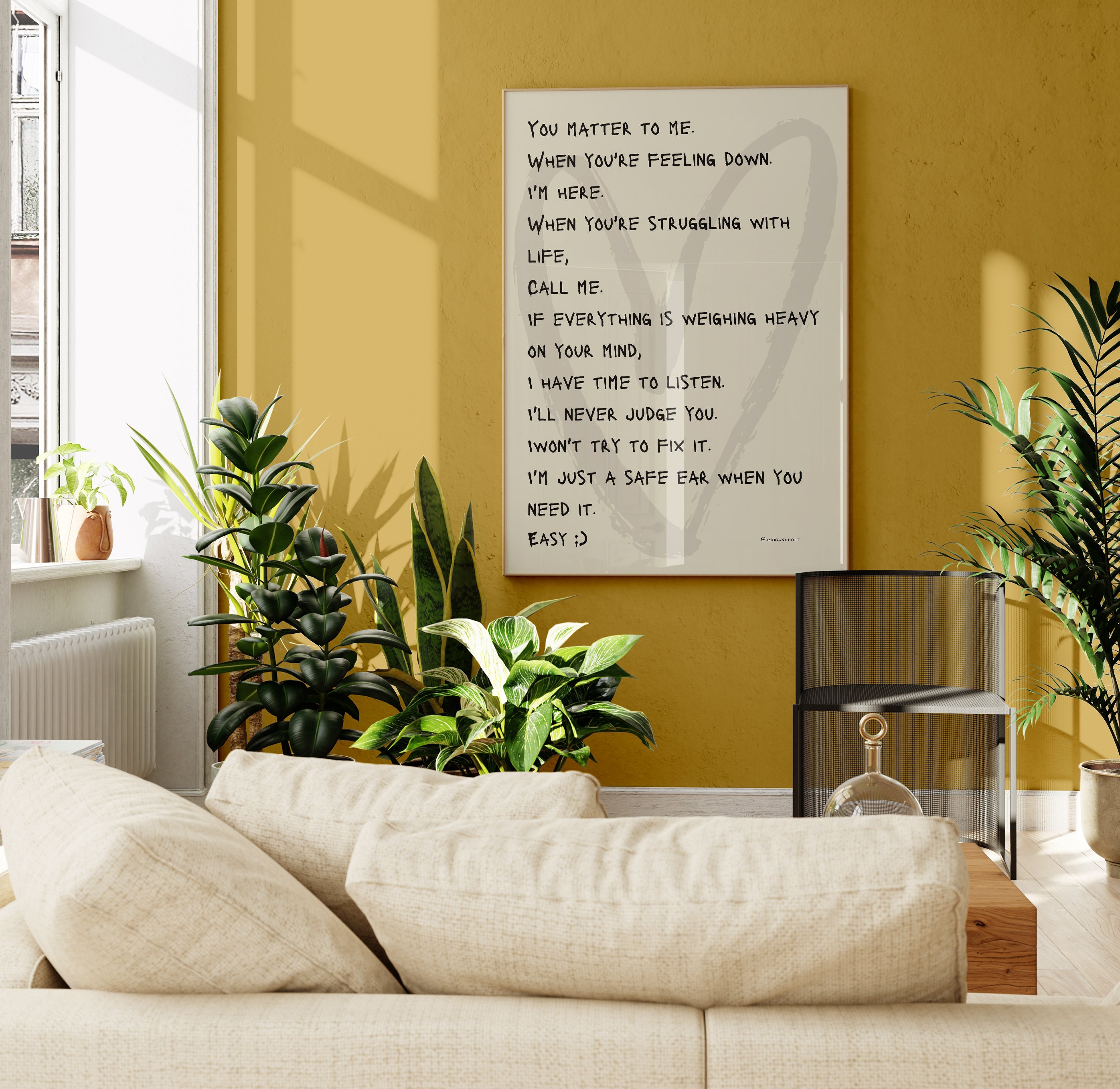 Mental Health Wall Art Workplace Poster Suicide Prevention, You Matter ...