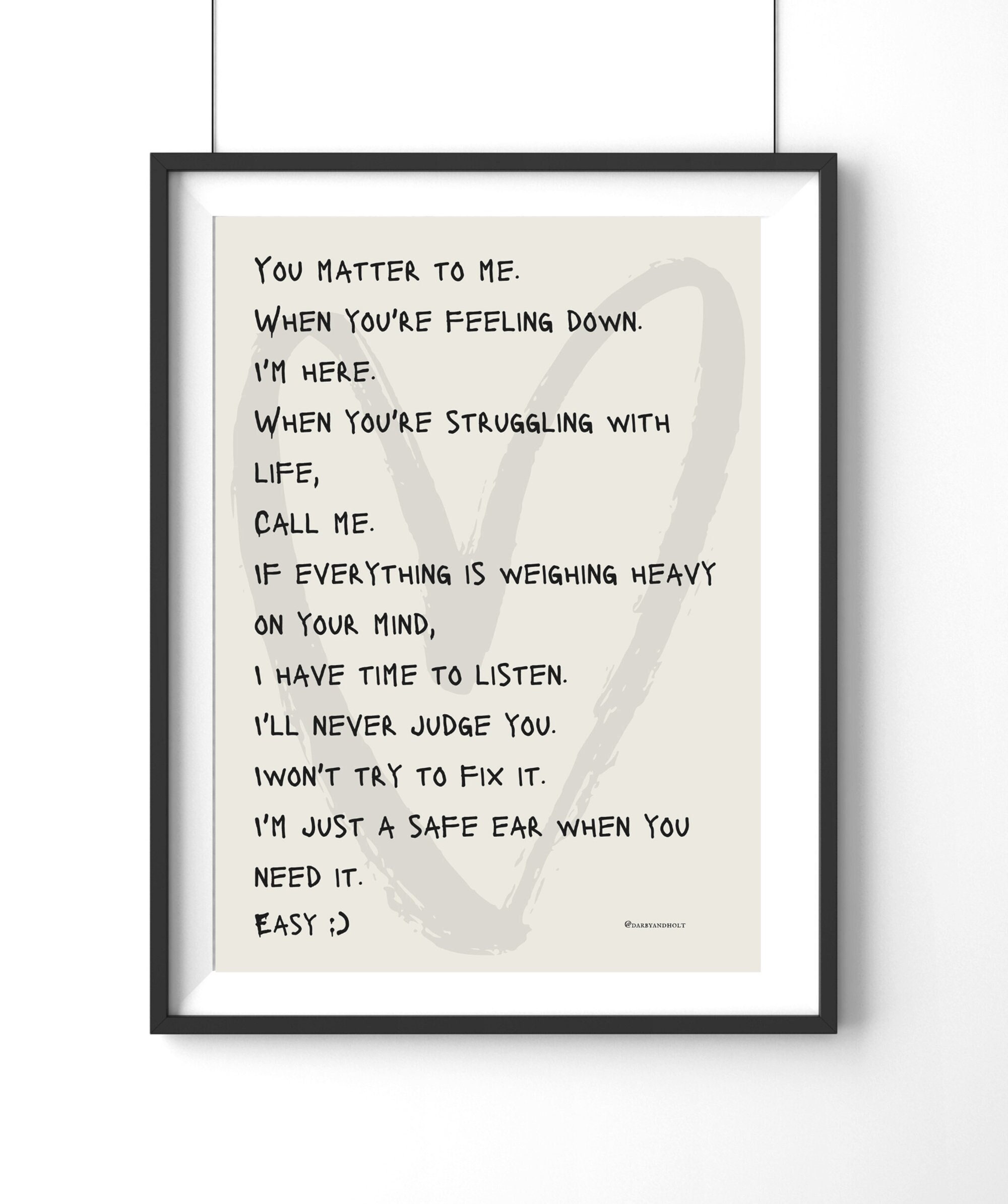 Mental Health Wall Art Workplace Poster Suicide Prevention, You Matter ...