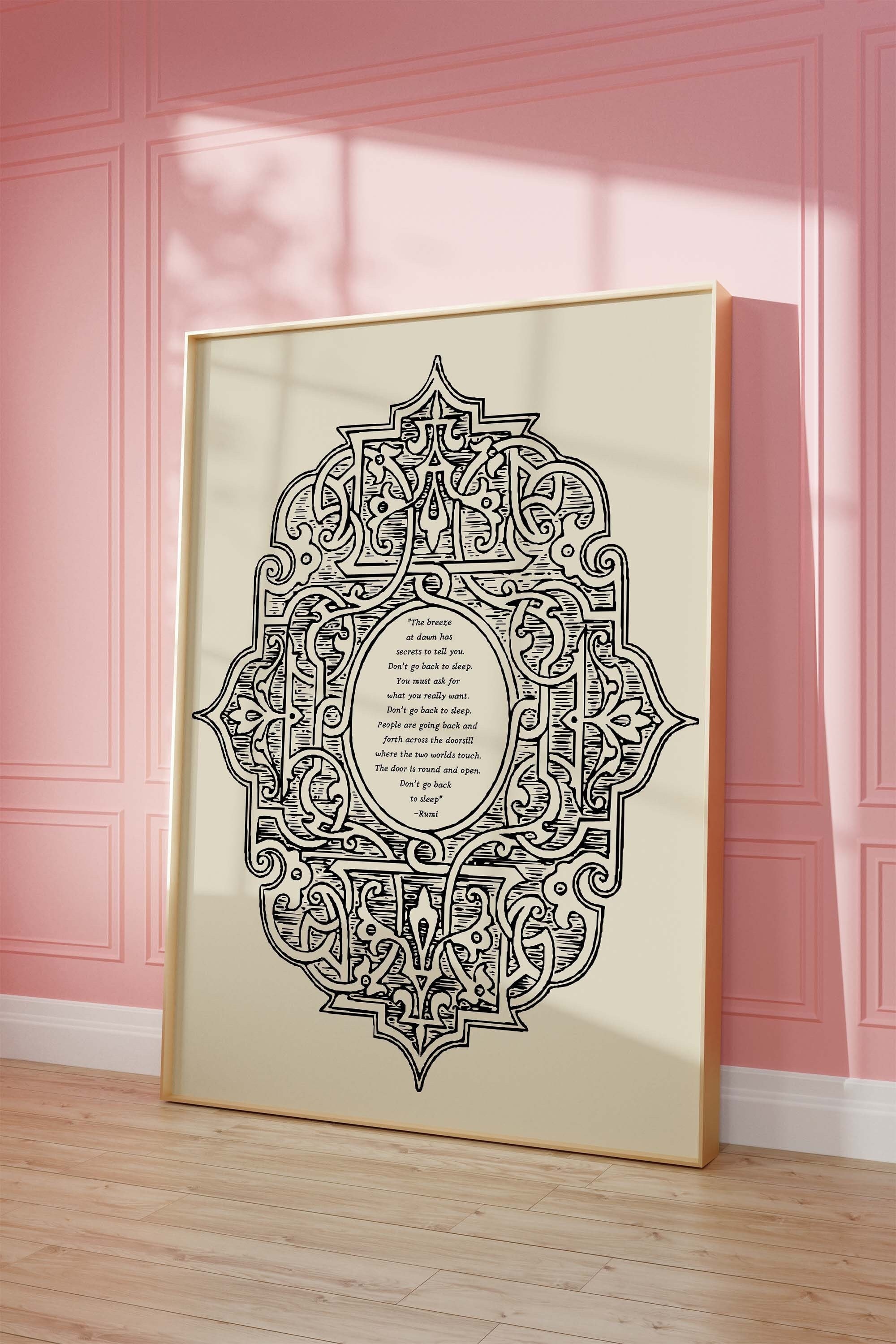 Rumi Wall Art, Islamic Wall Art, Bookish Gifts Rumi Quote, Yoga Wall ...