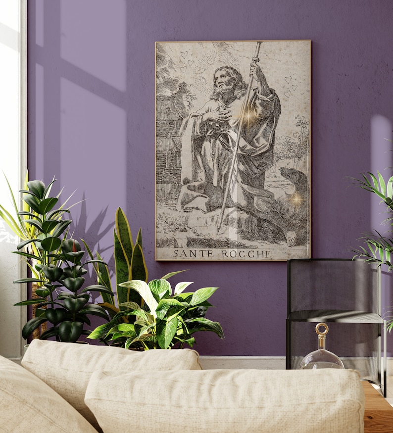 Patron Saint of Dogs Saint Roch Wall Art Digital Download - Etsy