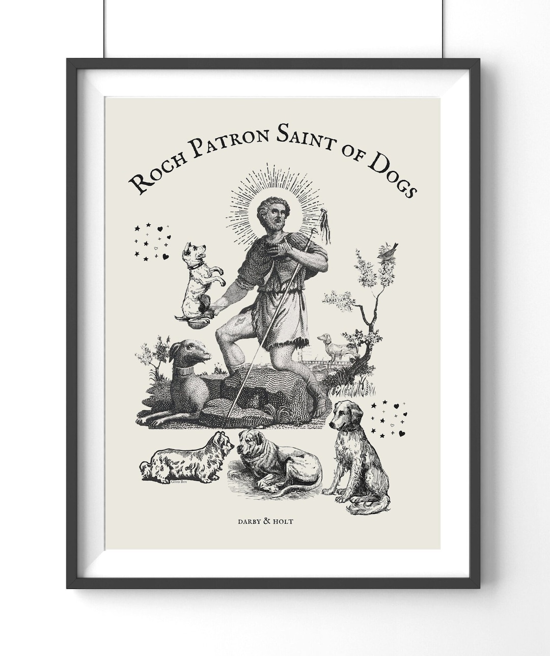 Patron Saint of Dogs Saint Roch Wall Art Digital Download St. Rocco ...