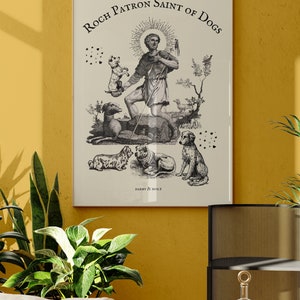 Patron Saint of Dogs Saint Roch Wall Art Digital Download St. Rocco ...