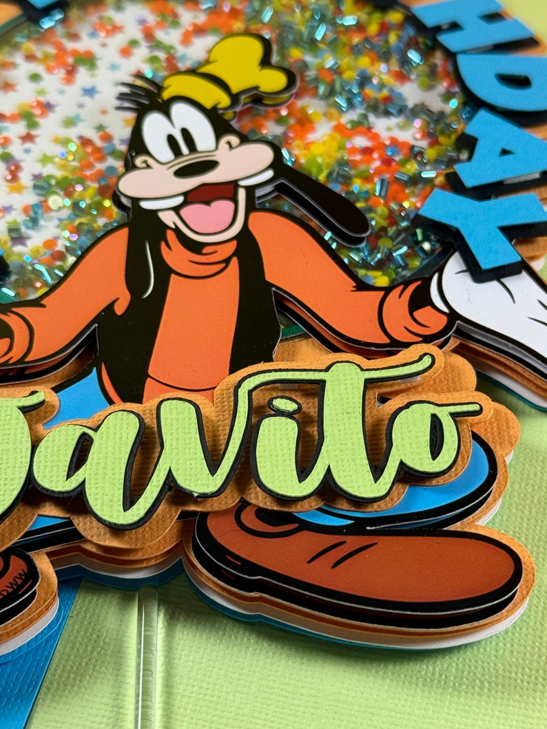 Goofy Cake Topper, Goofy, Happy Birthday Cake Topper, Disney Goofy Cake ...