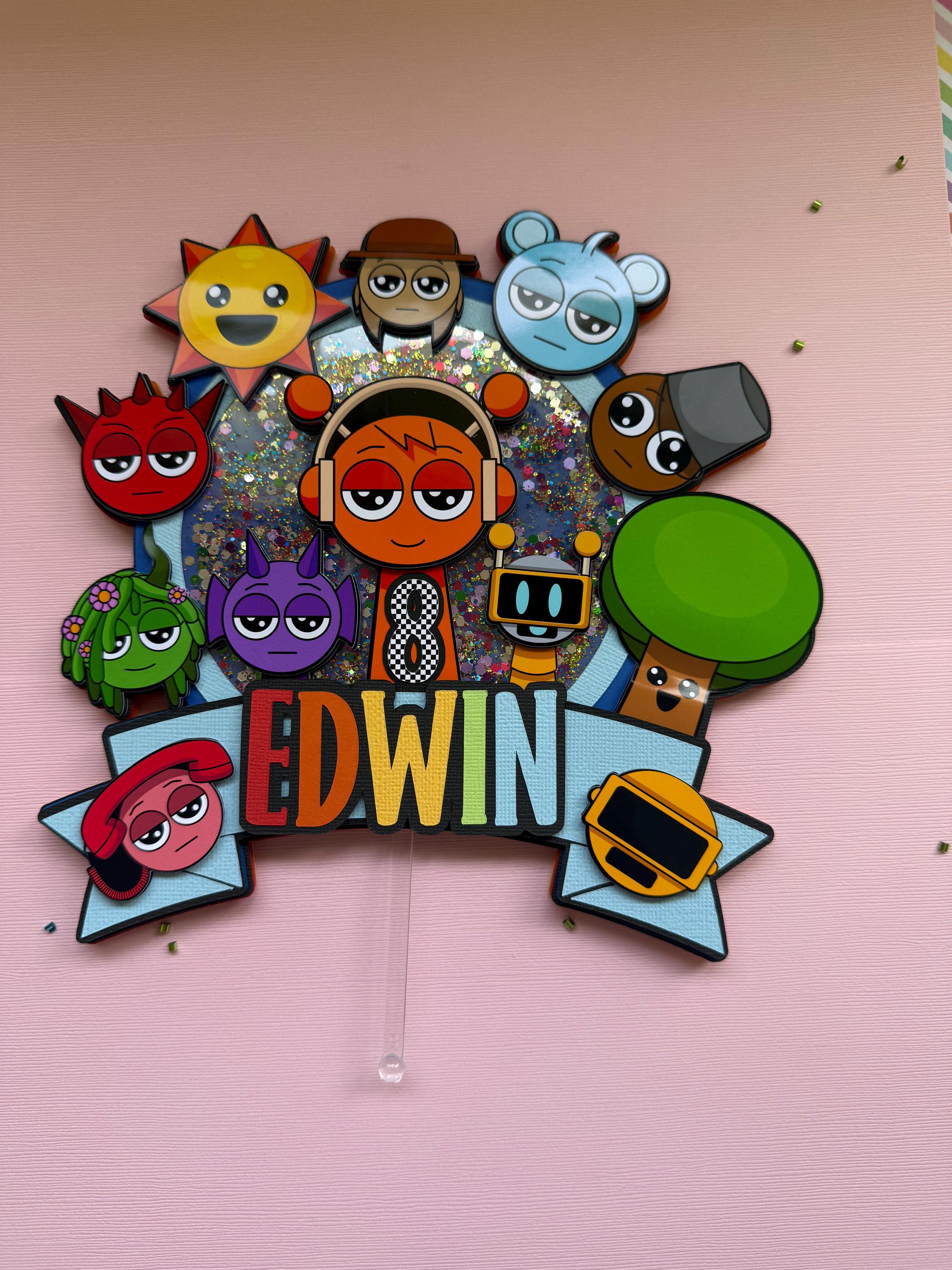 Sprunki Cake Topper: Custom Birthday Party Decoration - Etsy