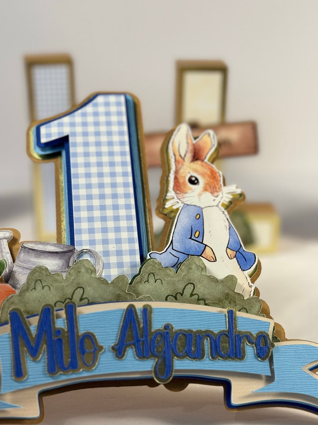 Peter Rabbit Cake Topper, Easter Cake Topper, Bunny Cake Topper, Boy ...