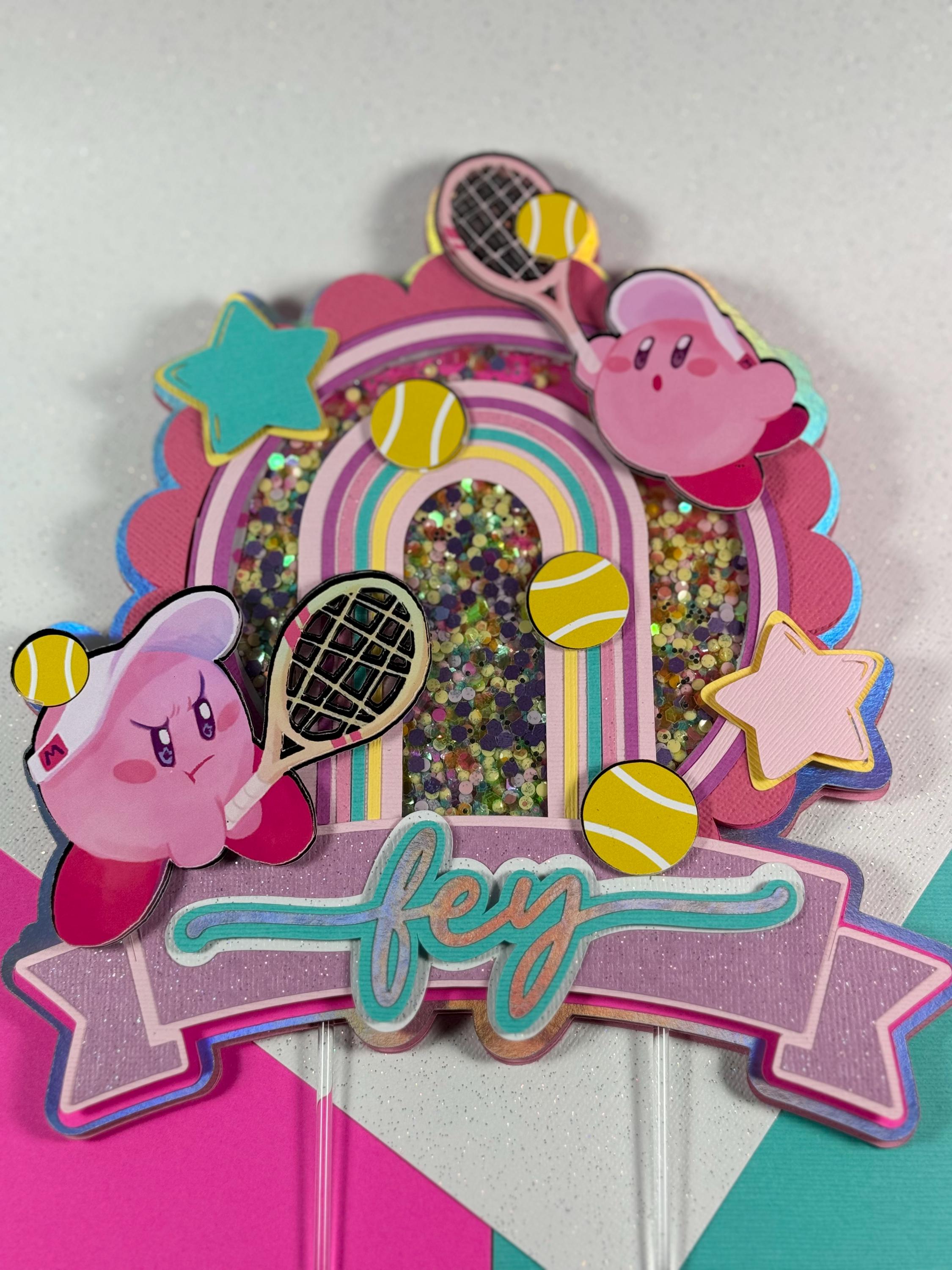 Kirby Tennis Cake Topper: Gamer Birthday Party Decor - Etsy