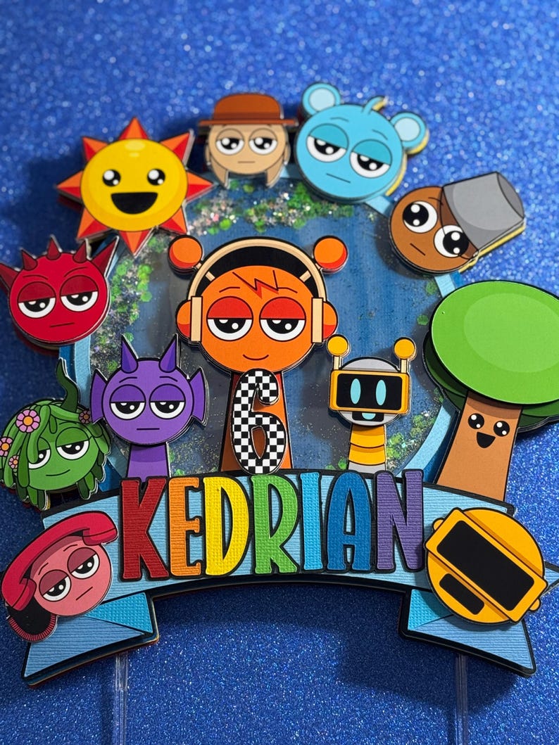 Sprunki Cake Topper | Sprunki Birthday Decoration | Sprunki TV ...