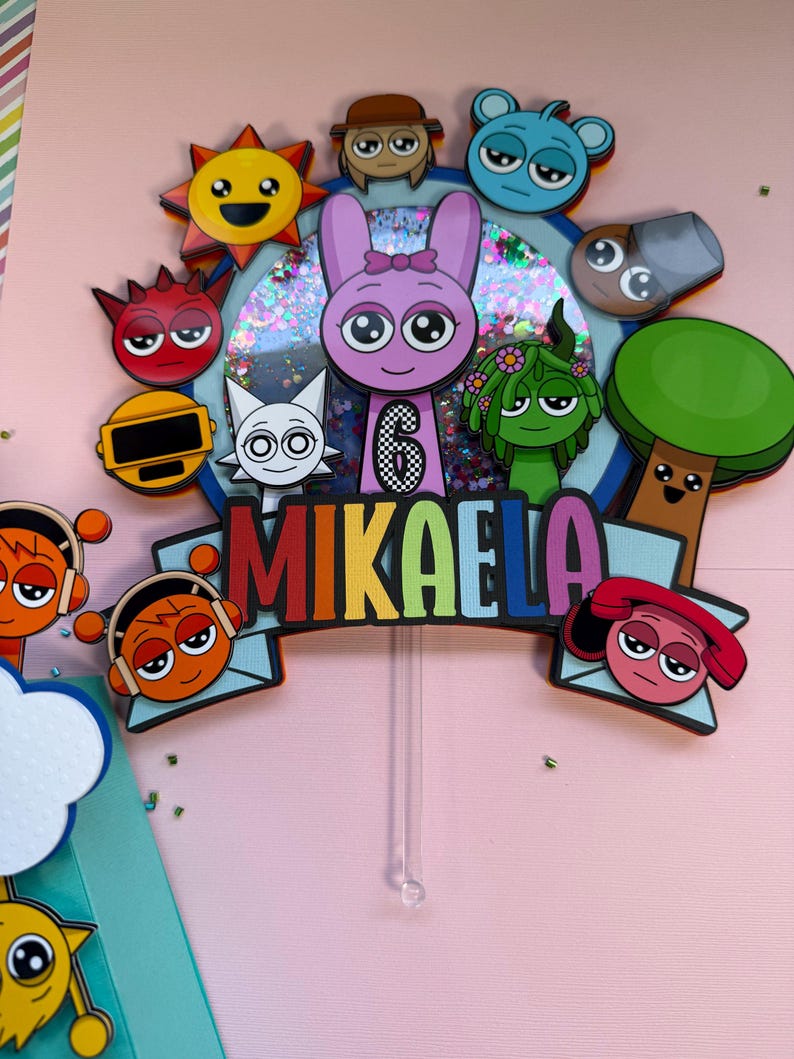 Sprunki Cake Topper: Custom Birthday Party Decoration - Etsy