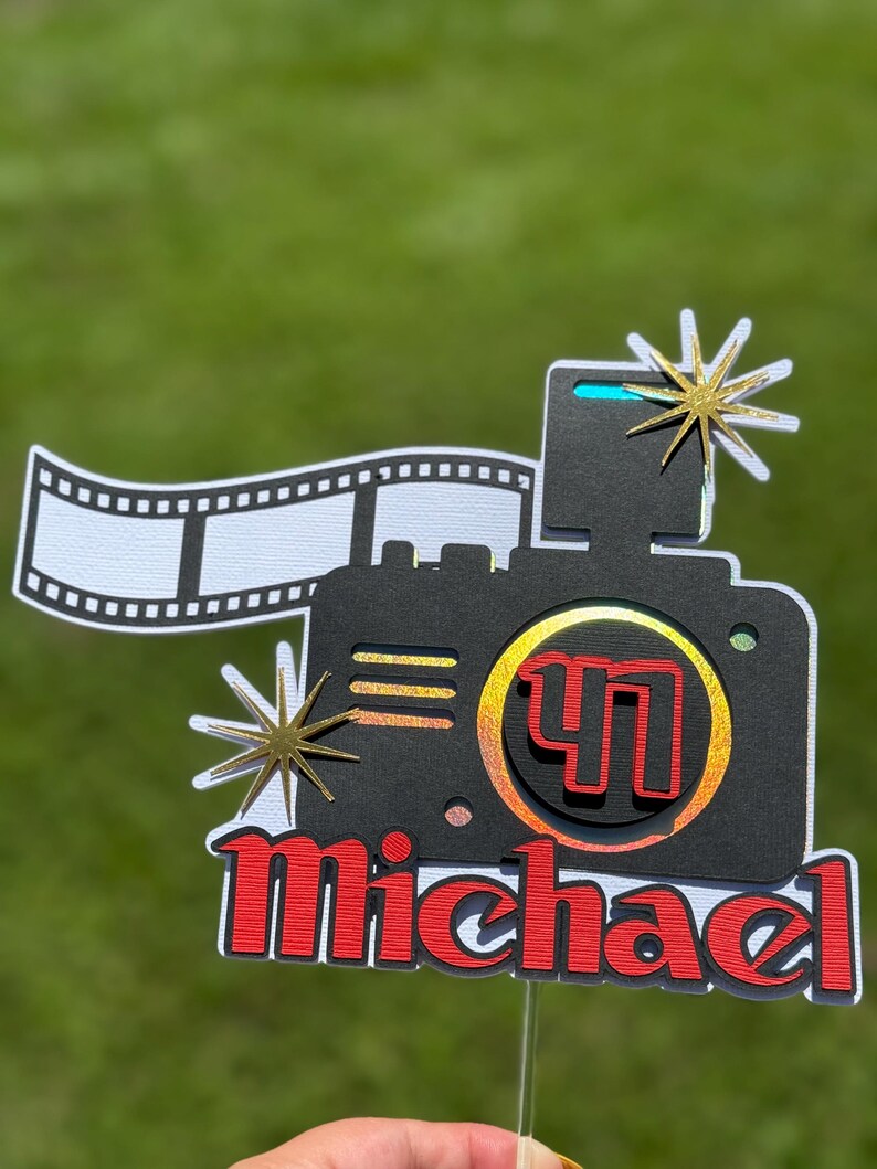Personalized Camera Cake Topper: Photography Birthday Party Decor - Etsy