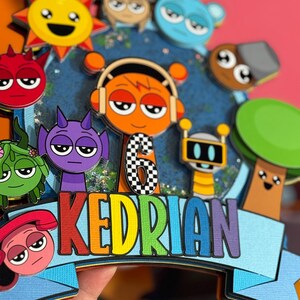 Sprunki Cake Topper | Sprunki Birthday Decoration | Sprunki TV ...