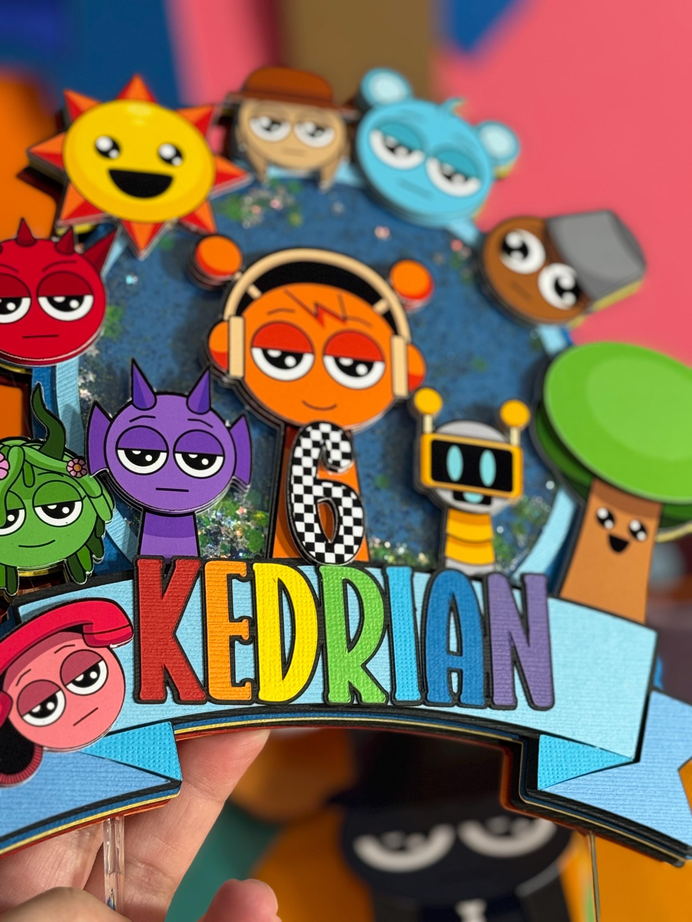 Sprunki Cake Topper | Sprunki Birthday Decoration | Sprunki TV ...