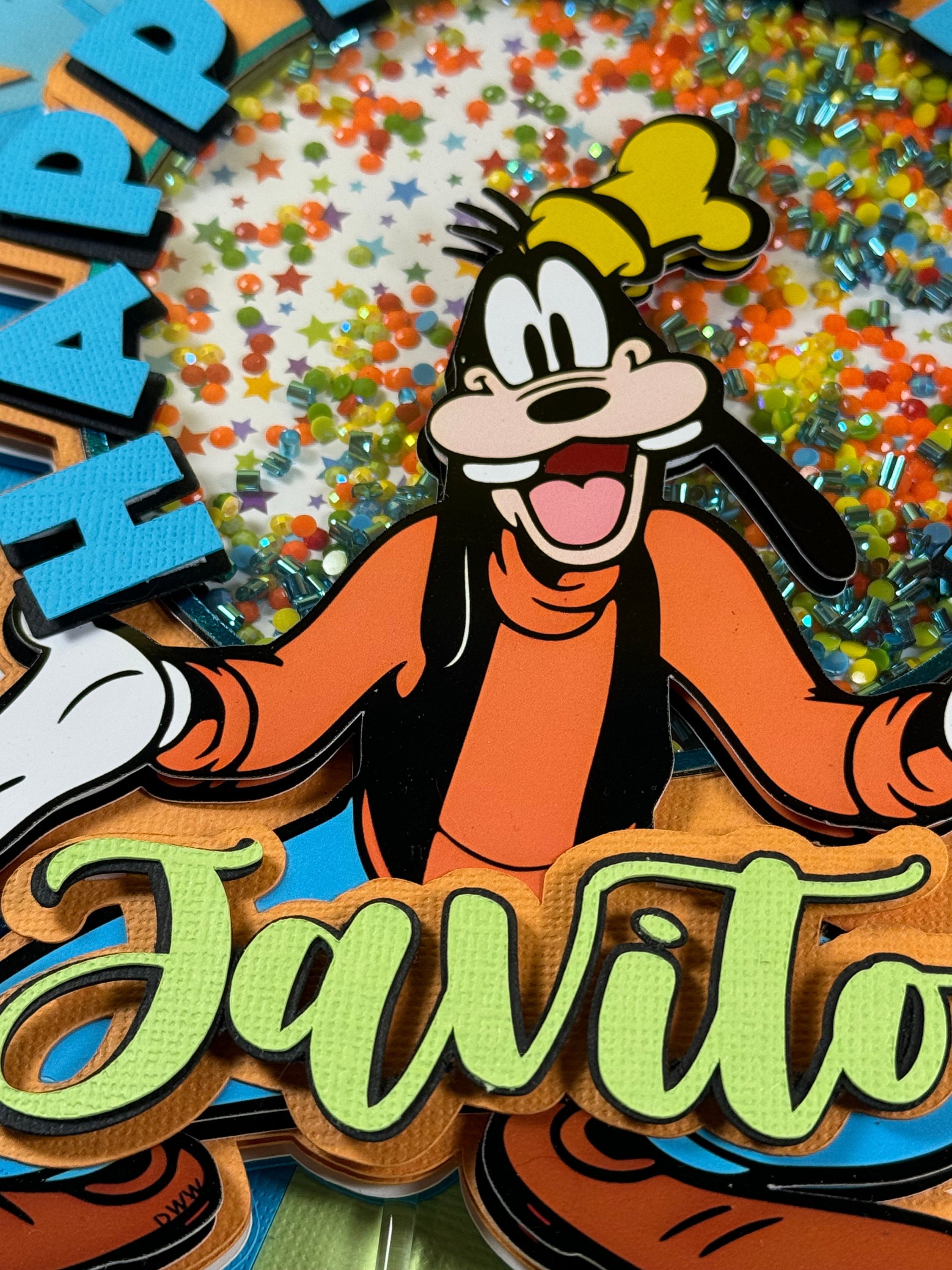 Goofy Cake Topper, Goofy, Happy Birthday Cake Topper, Disney Goofy Cake ...