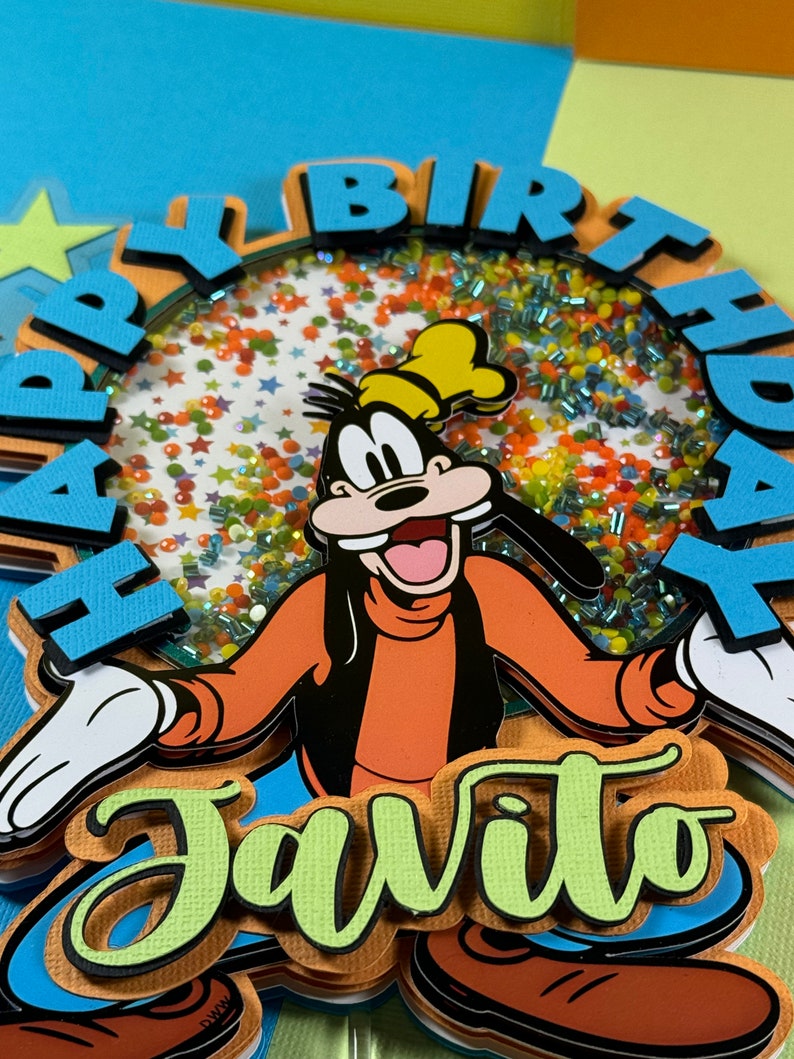 Goofy Cake Topper, Goofy, Happy Birthday Cake Topper, Disney Goofy Cake ...