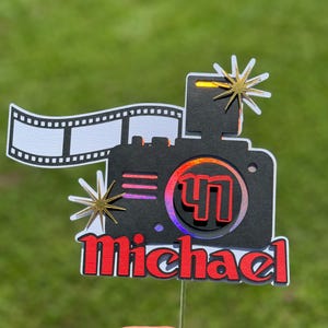 Personalized Camera Cake Topper: Photography Birthday Party Decor - Etsy