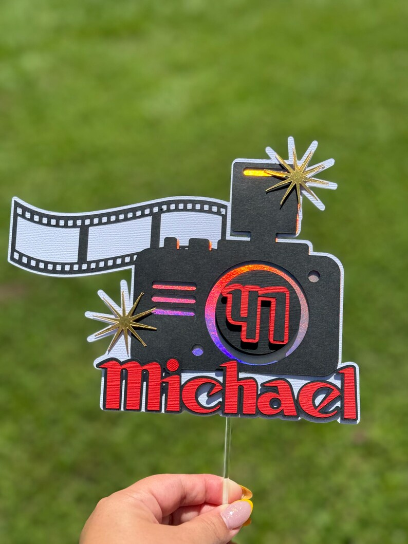 Personalized Camera Cake Topper: Photography Birthday Party Decor - Etsy