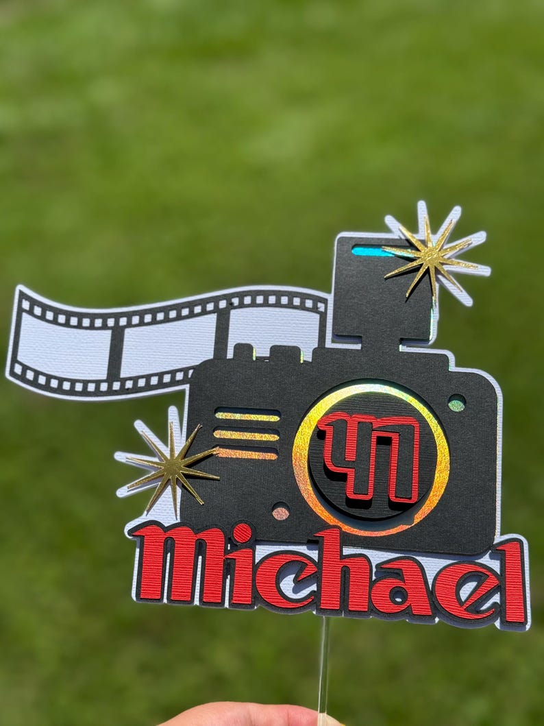 Personalized Camera Cake Topper: Photography Birthday Party Decor - Etsy