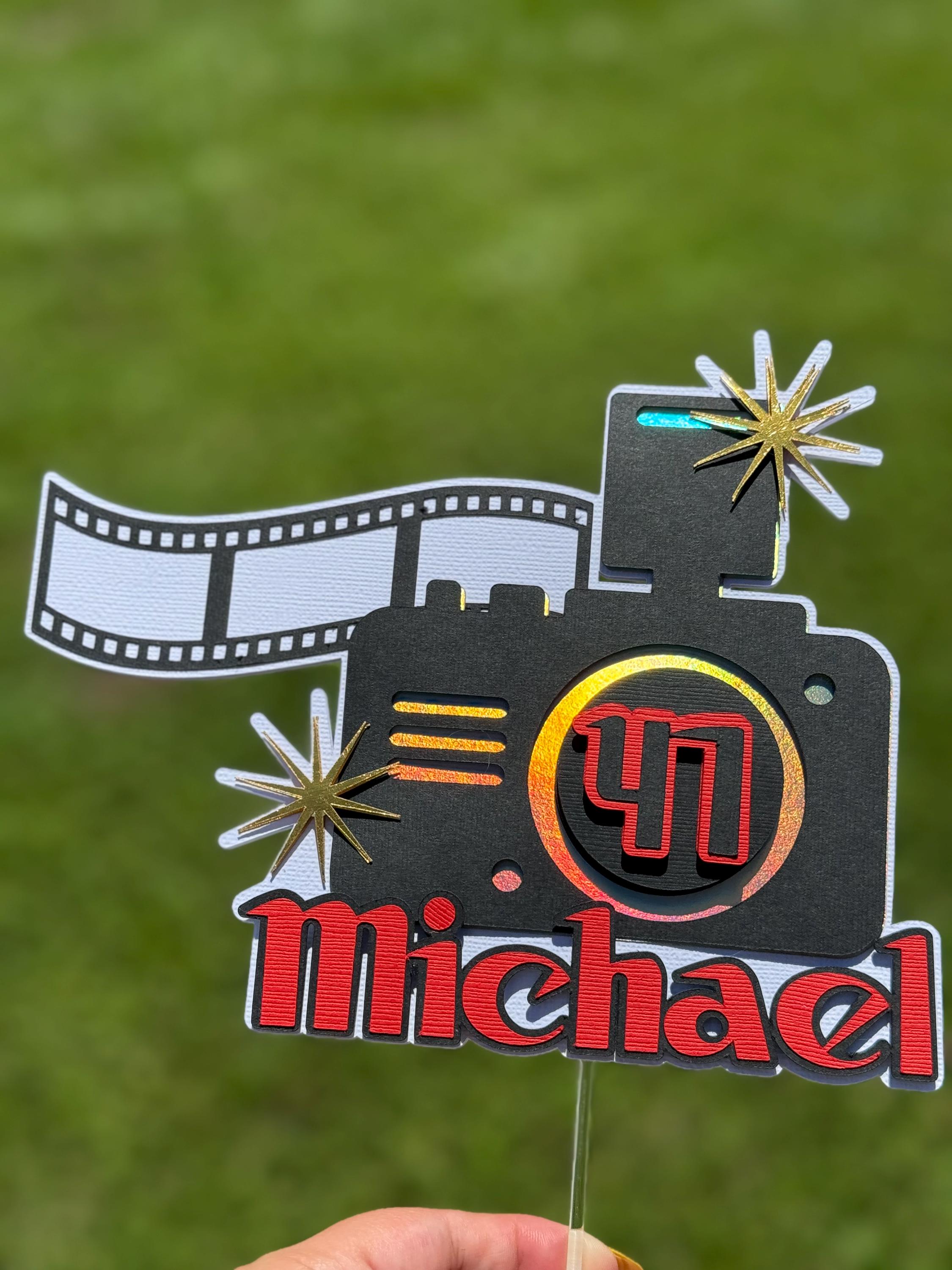Personalized Camera Cake Topper: Photography Birthday Party Decor - Etsy