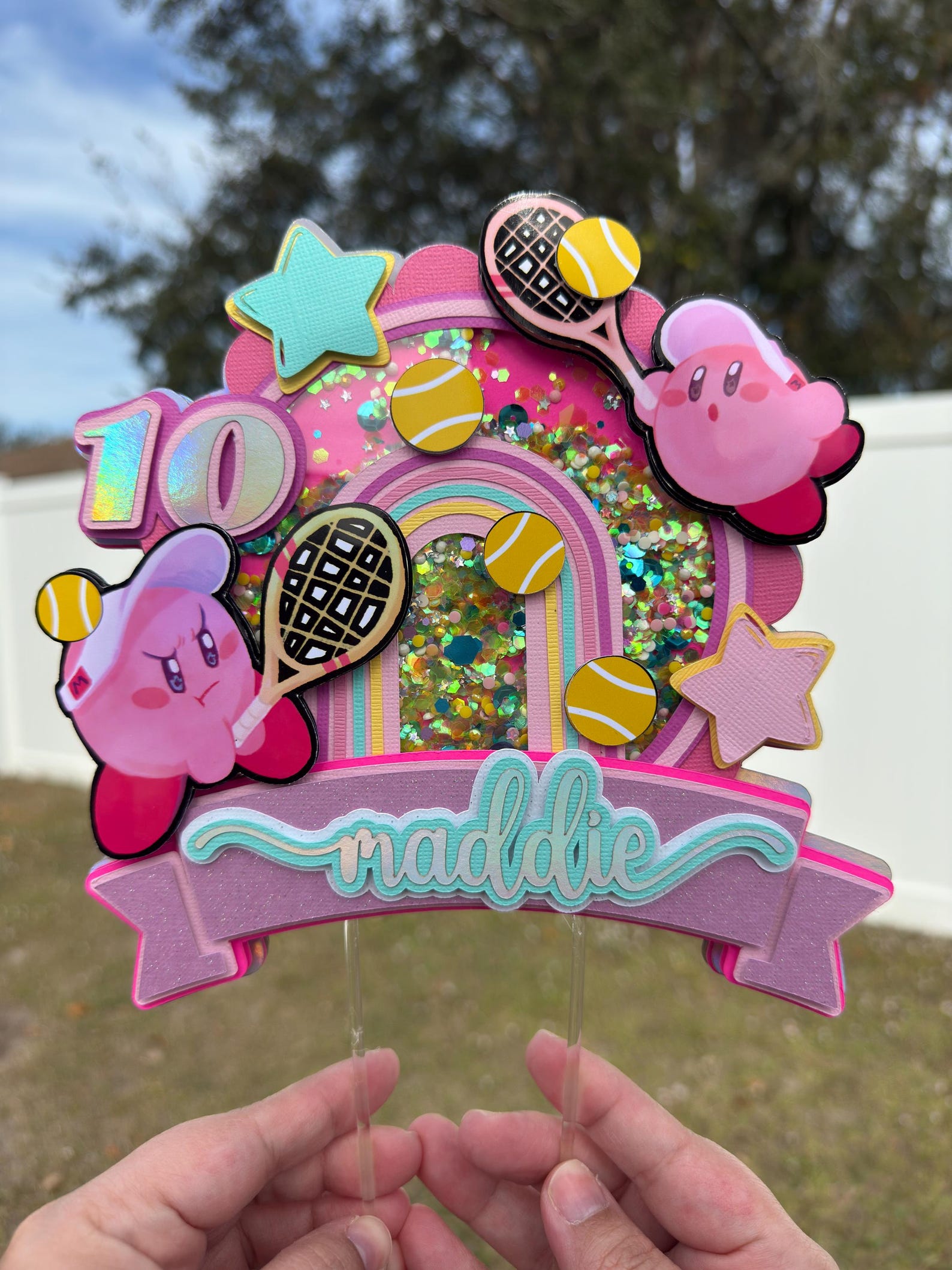 Kirby Tennis Cake Topper: Gamer Birthday Party Decor - Etsy