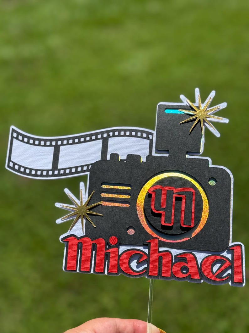 Personalized Camera Cake Topper: Photography Birthday Party Decor - Etsy