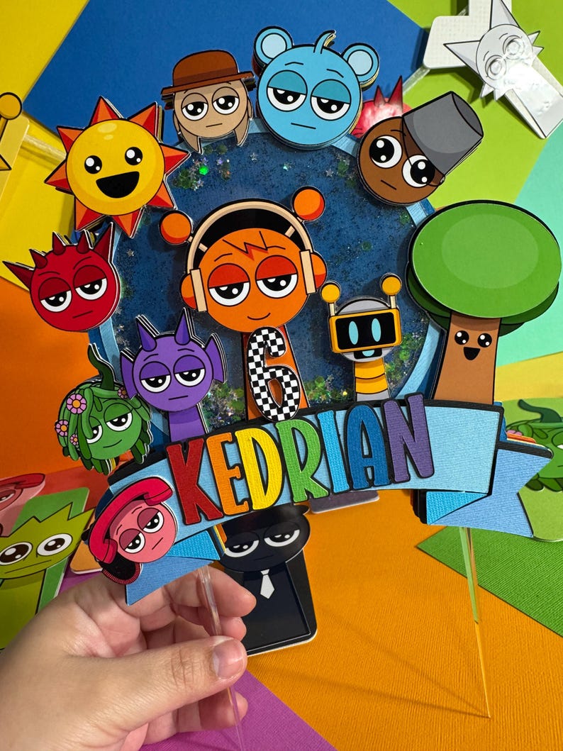 Sprunki Cake Topper | Sprunki Birthday Decoration | Sprunki TV ...