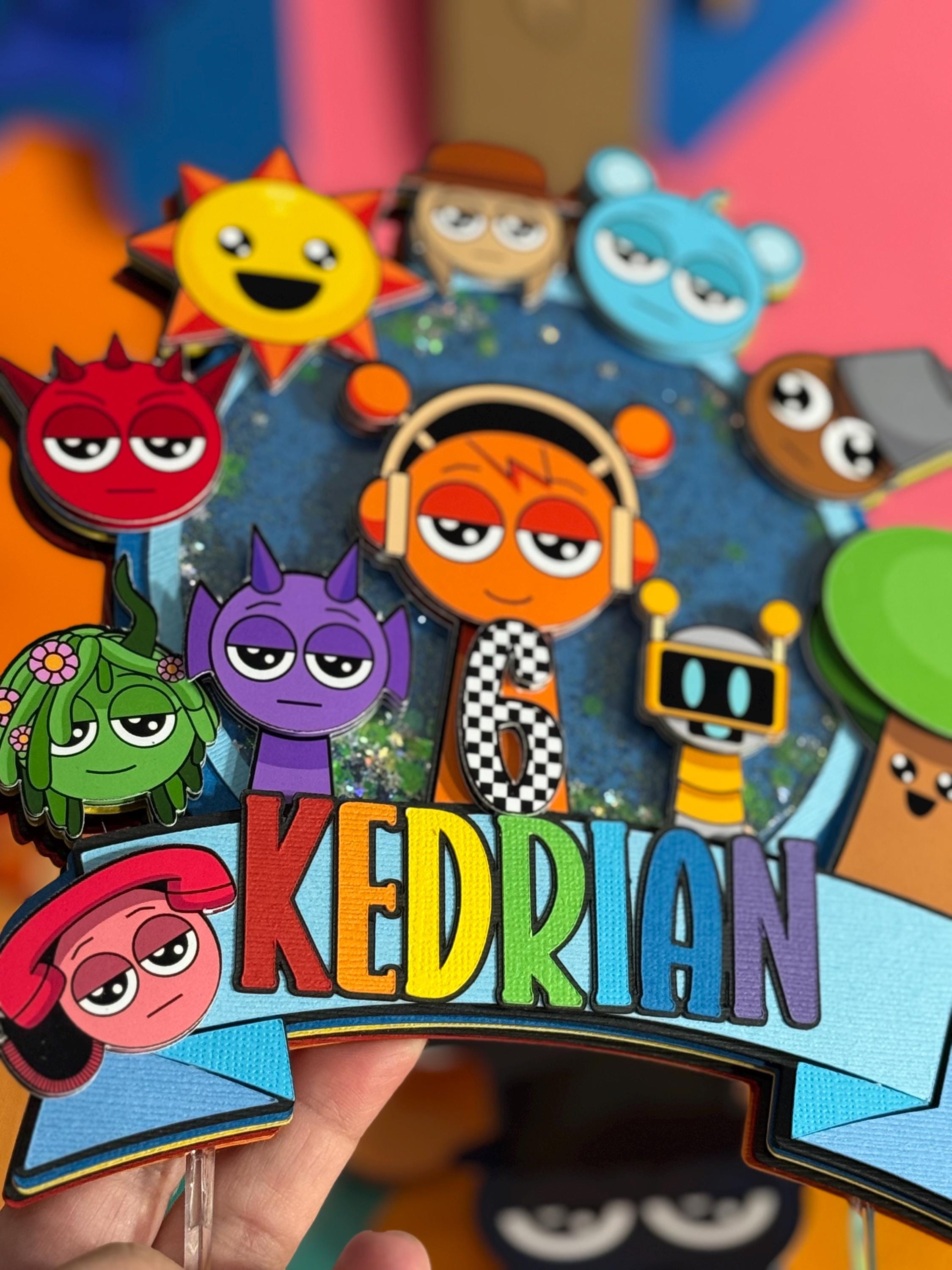 Sprunki Cake Topper | Sprunki Birthday Decoration | Sprunki TV ...