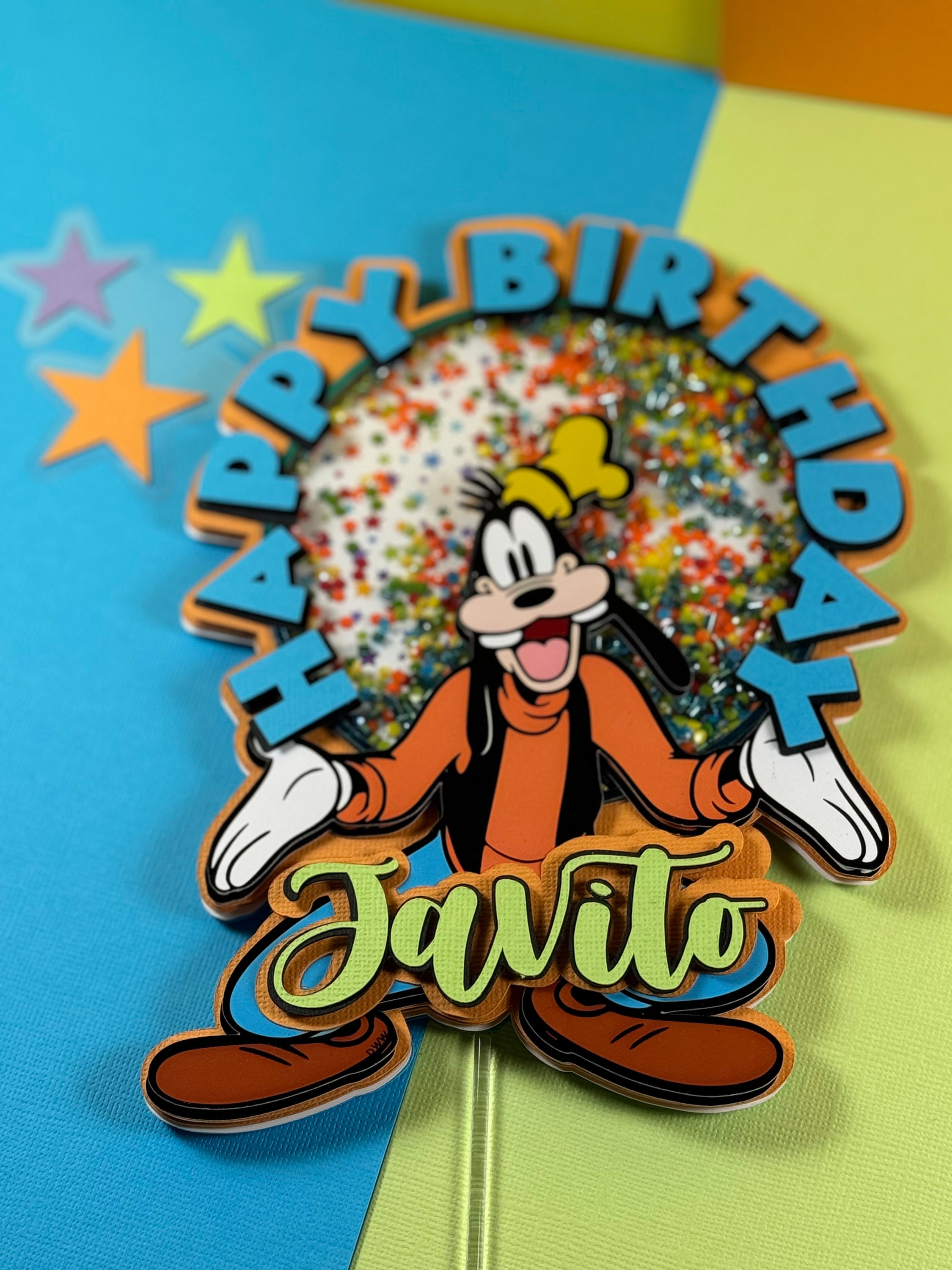 Goofy Cake Topper, Goofy, Happy Birthday Cake Topper, Disney Goofy Cake ...
