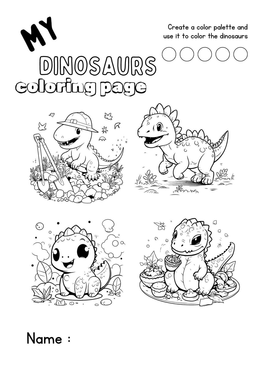 25 Dinosaurs Coloring Pages, Dinosaur Coloring Pages for Kids Printable ...