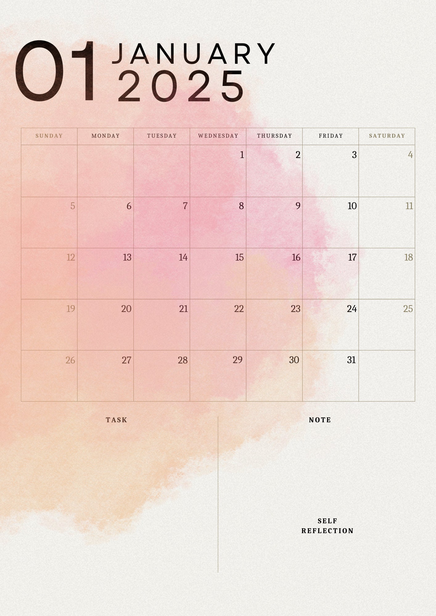 2025 Printable Planner Complete Journal, With 4 Front Cover Design ...