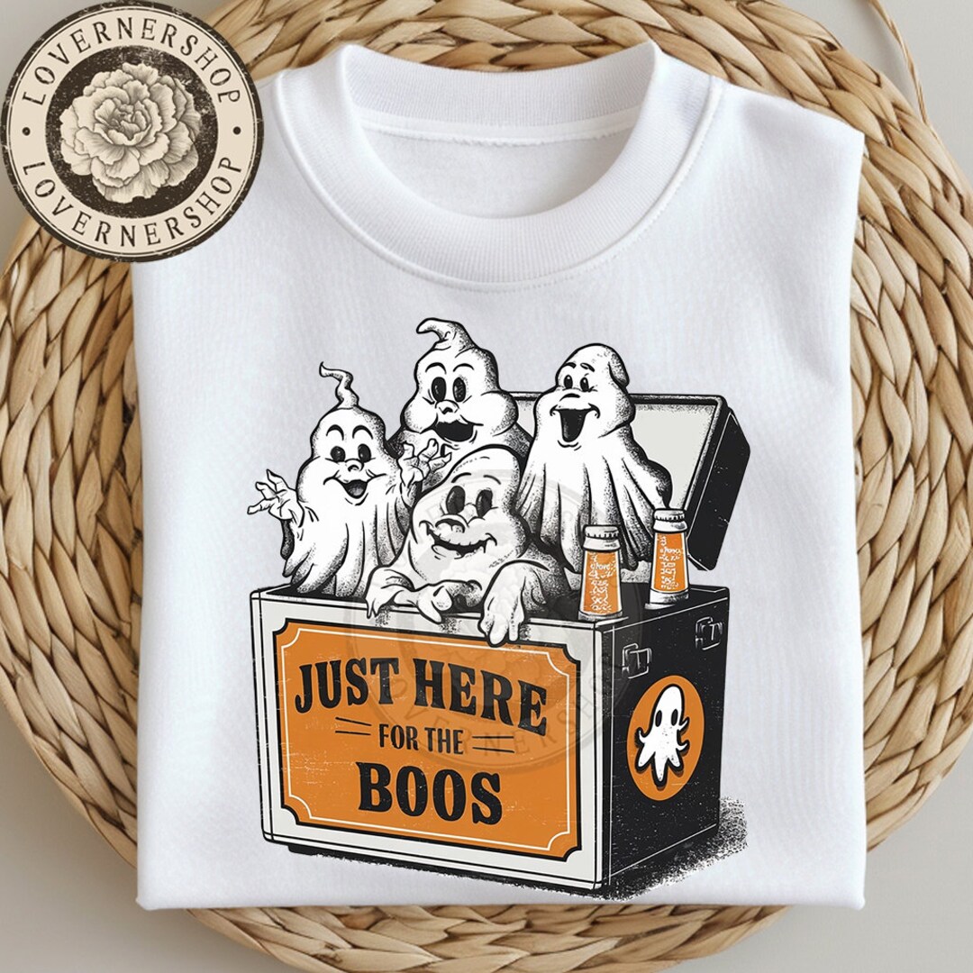 Here for the Boos,halloween Png,pack Booze Ghost Beer Bottles Funny ...