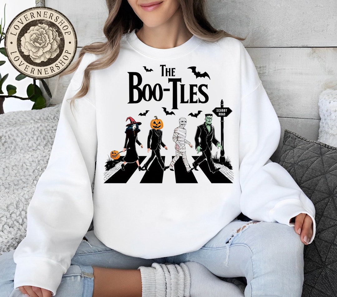 The Boo-tles Parody Halloween Png,abbey Road Sublimation Design ,trick ...