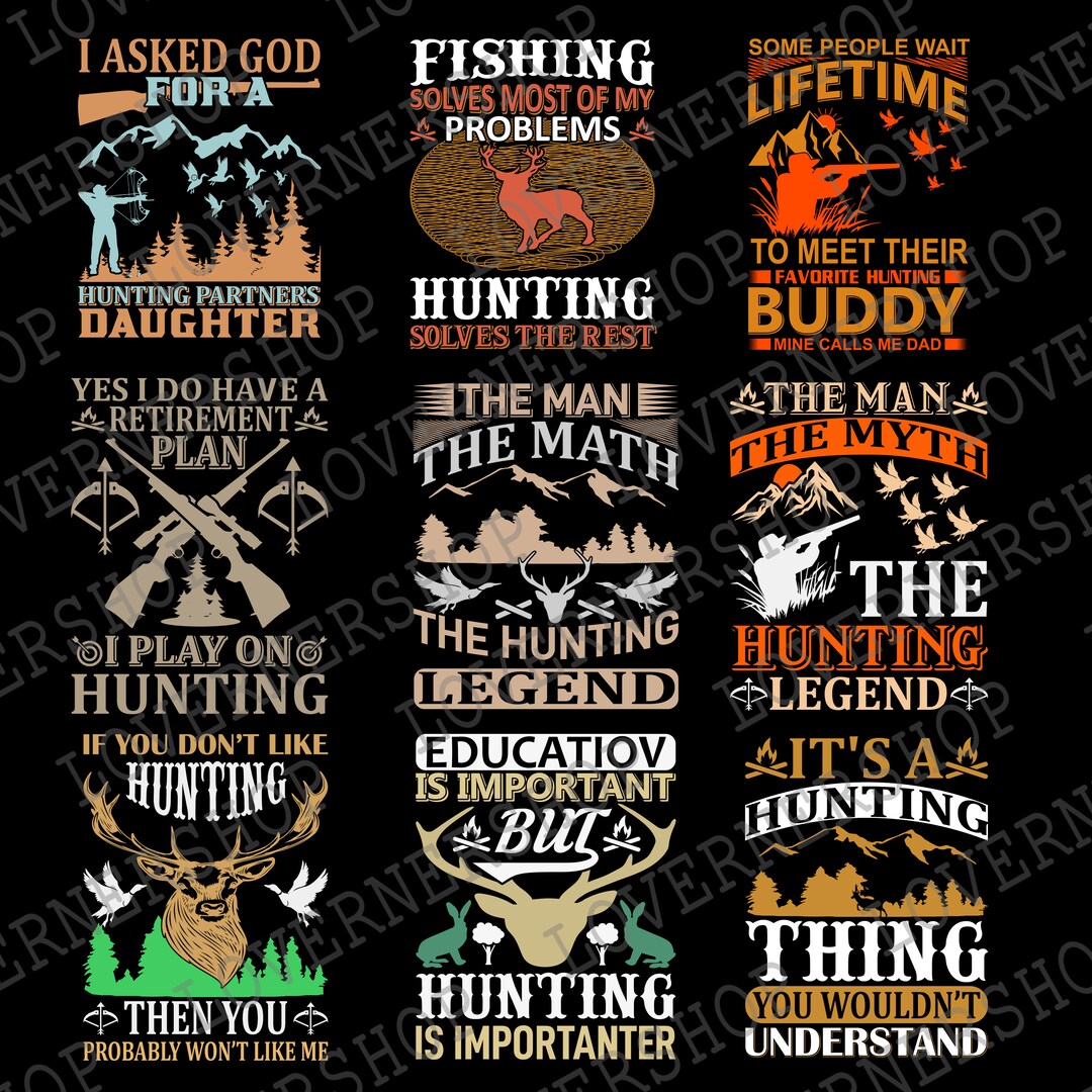 Hunting SVG Bundle, Deer Hunting PNG, SVG Files for Cricut, Sublimation ...