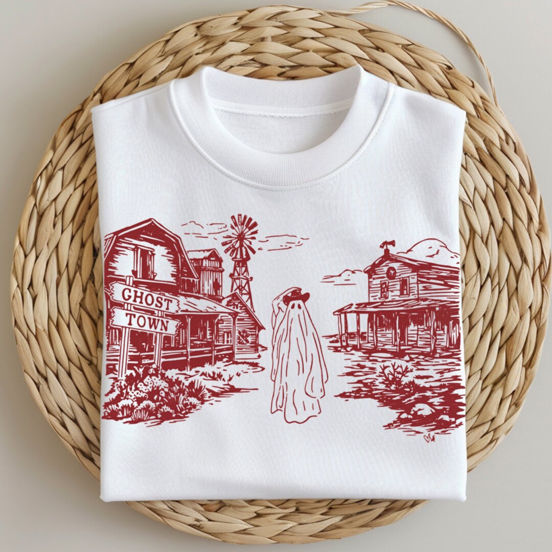 Ghost Town PNG Download, Vintage Halloween Town Png, Retro Ghost Town ...