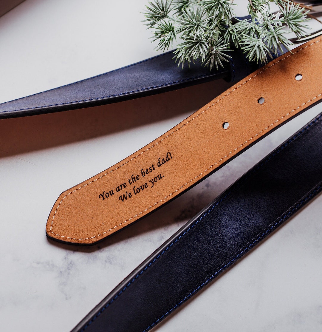 Engraved Gift for Dad, Custom Leather Belt, Gift for Father's Day ...