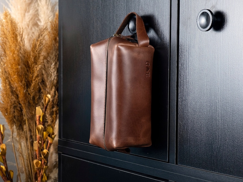 Personalized Dopp Kit, Toiletry Bag Men, Leather Dopp Kit, Custom ...