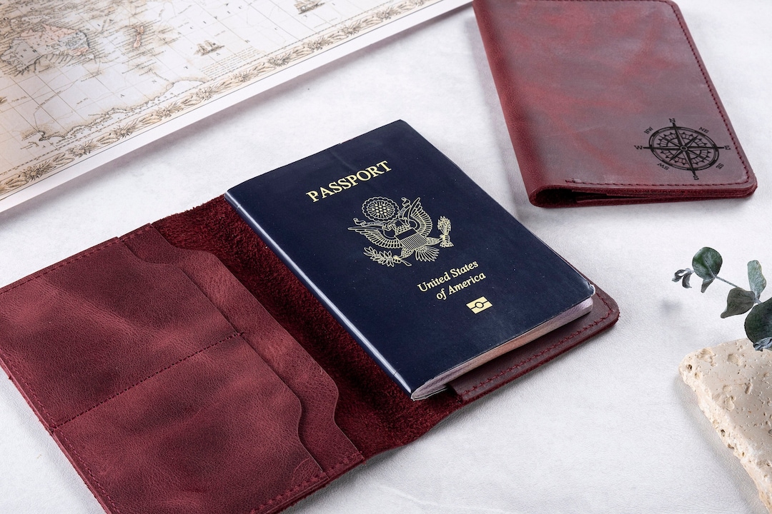 Personalized Passport Holder, Custom Passport Cover Leather, Leather ...
