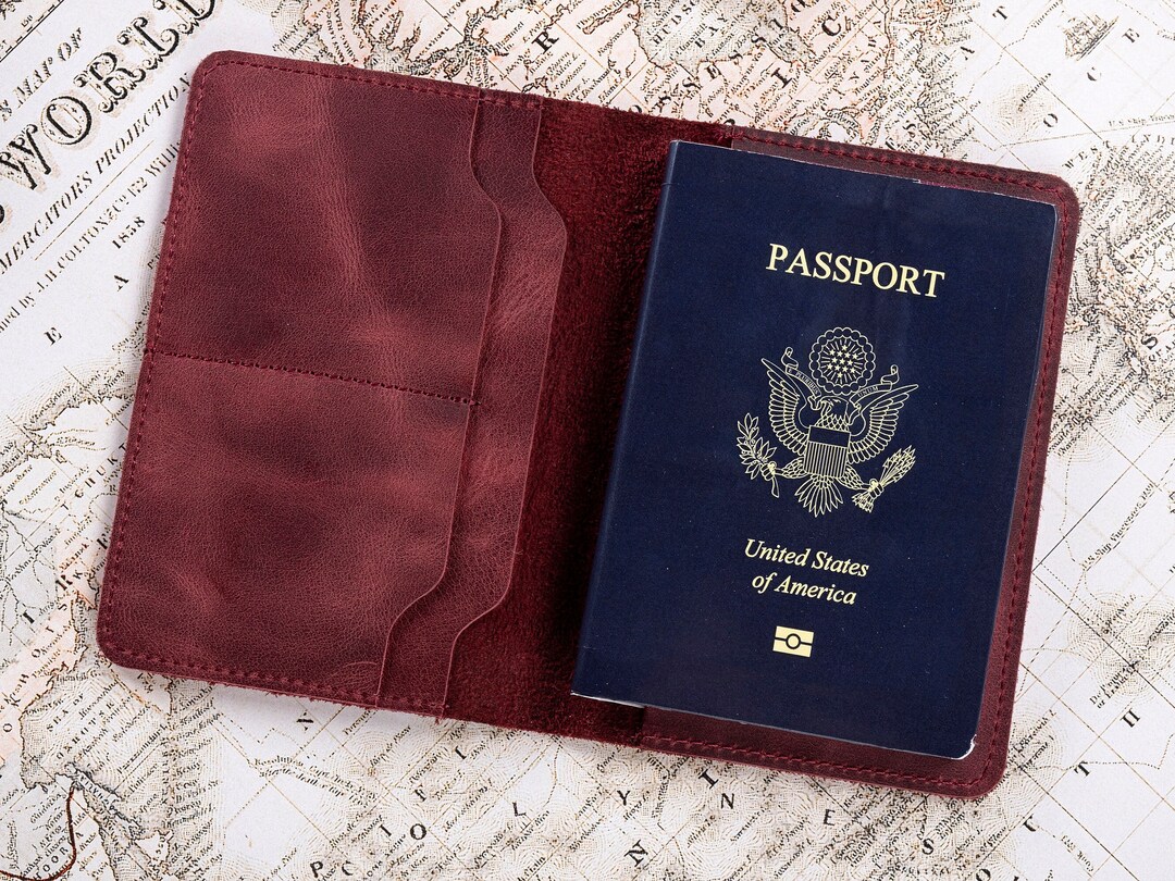 Monogram Passport Cover, Custom Passport Holder, Travel Wallet ...