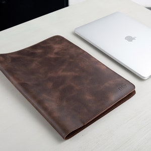 Leather Padfolio With Business Card Holder, Letter Size Organizer ...