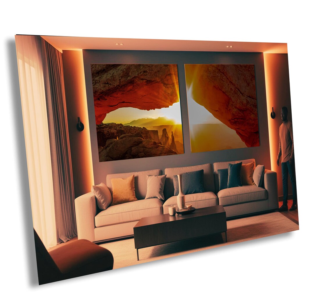Mesa Arch Sunrise Photography Wall Art,two Panel Art,canyonlands ...
