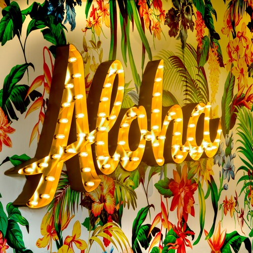 Home Decor Beach ALOHA Neon Sign Photograph Wall Art Neon - Etsy