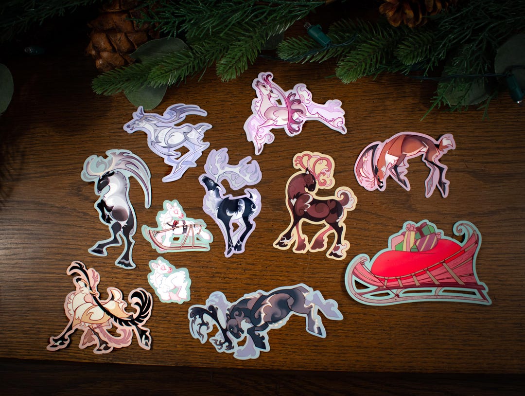 Reindeer Team Sticker Set - Etsy
