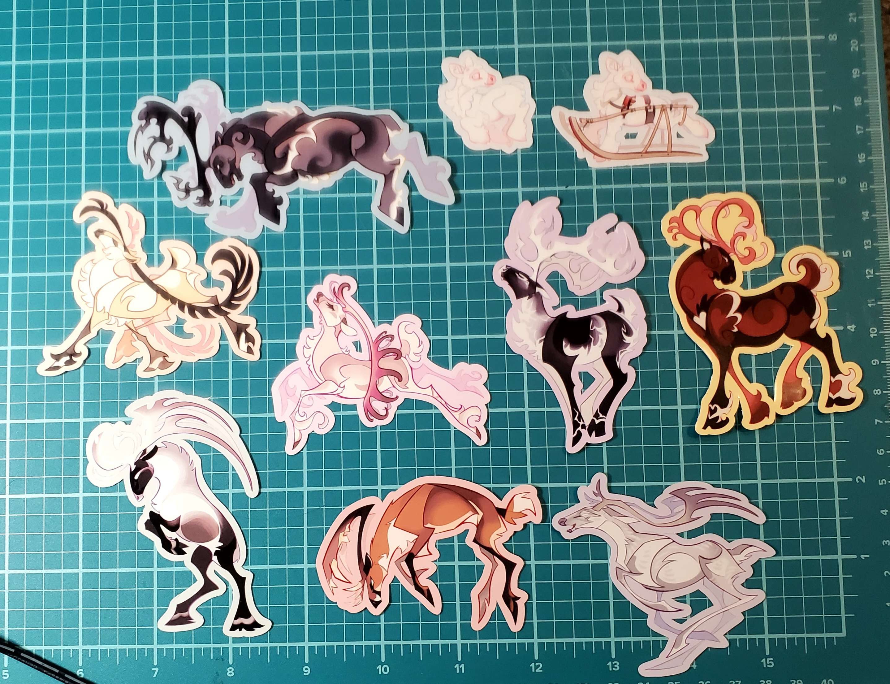Reindeer Team Sticker Set - Etsy