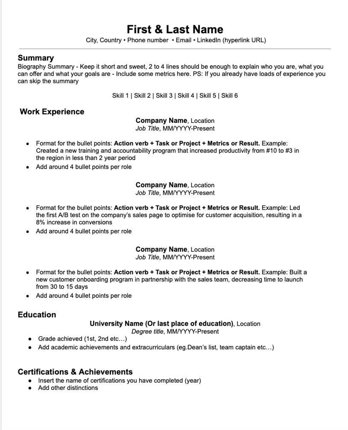 6+ Professional CV Templates – Modern & Customizable - Etsy