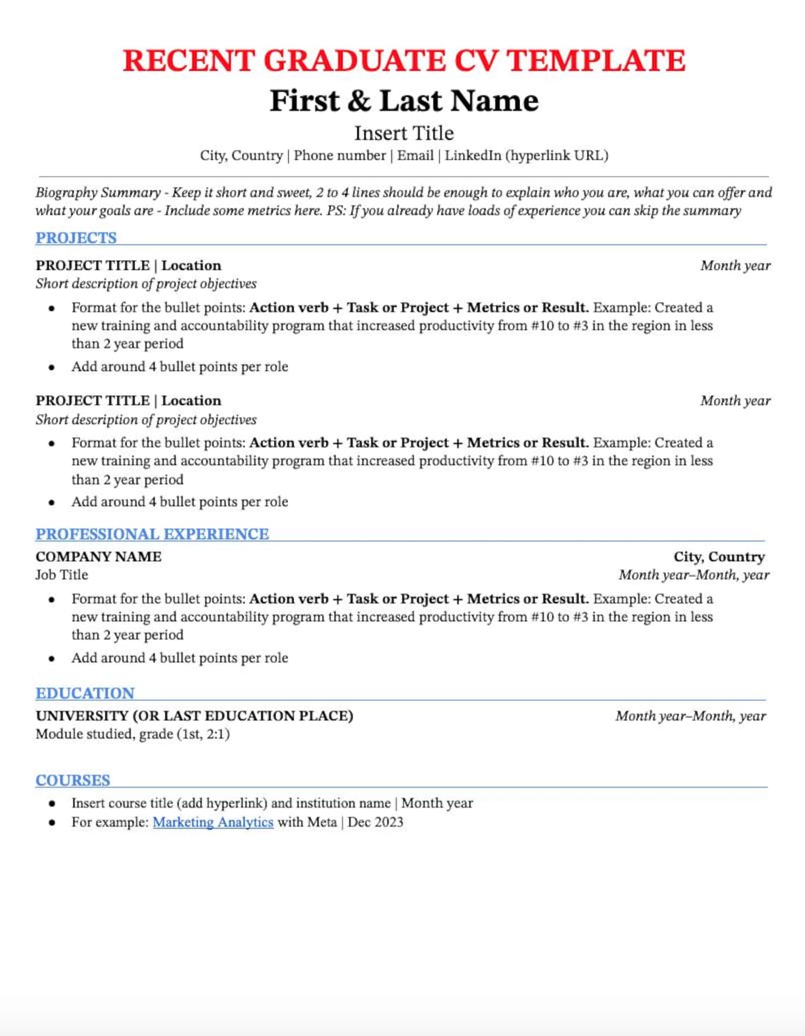 6+ Professional CV Templates – Modern & Customizable - Etsy
