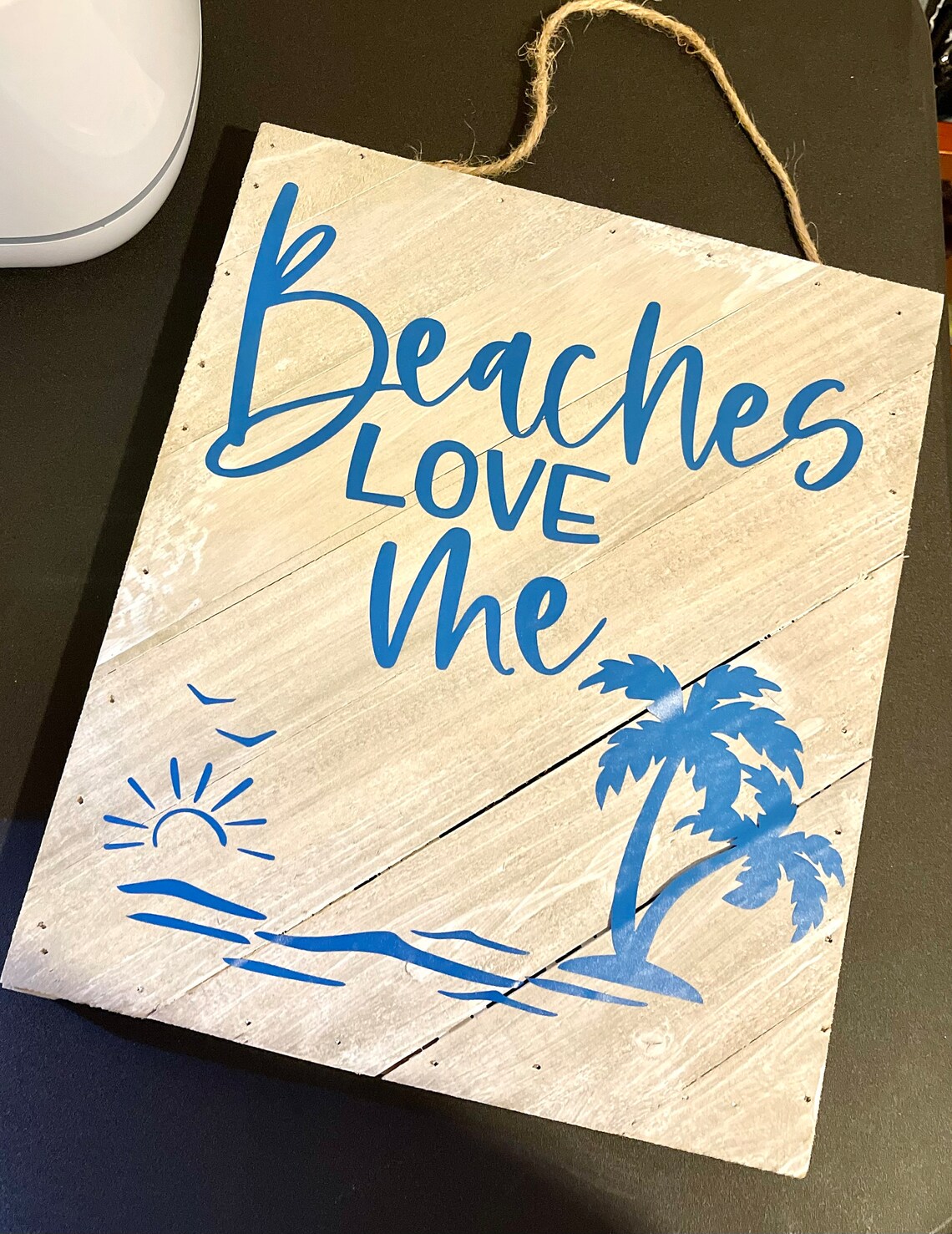 Handmade Wood Beach Wall Hanging -“beaches Love Me” - Etsy