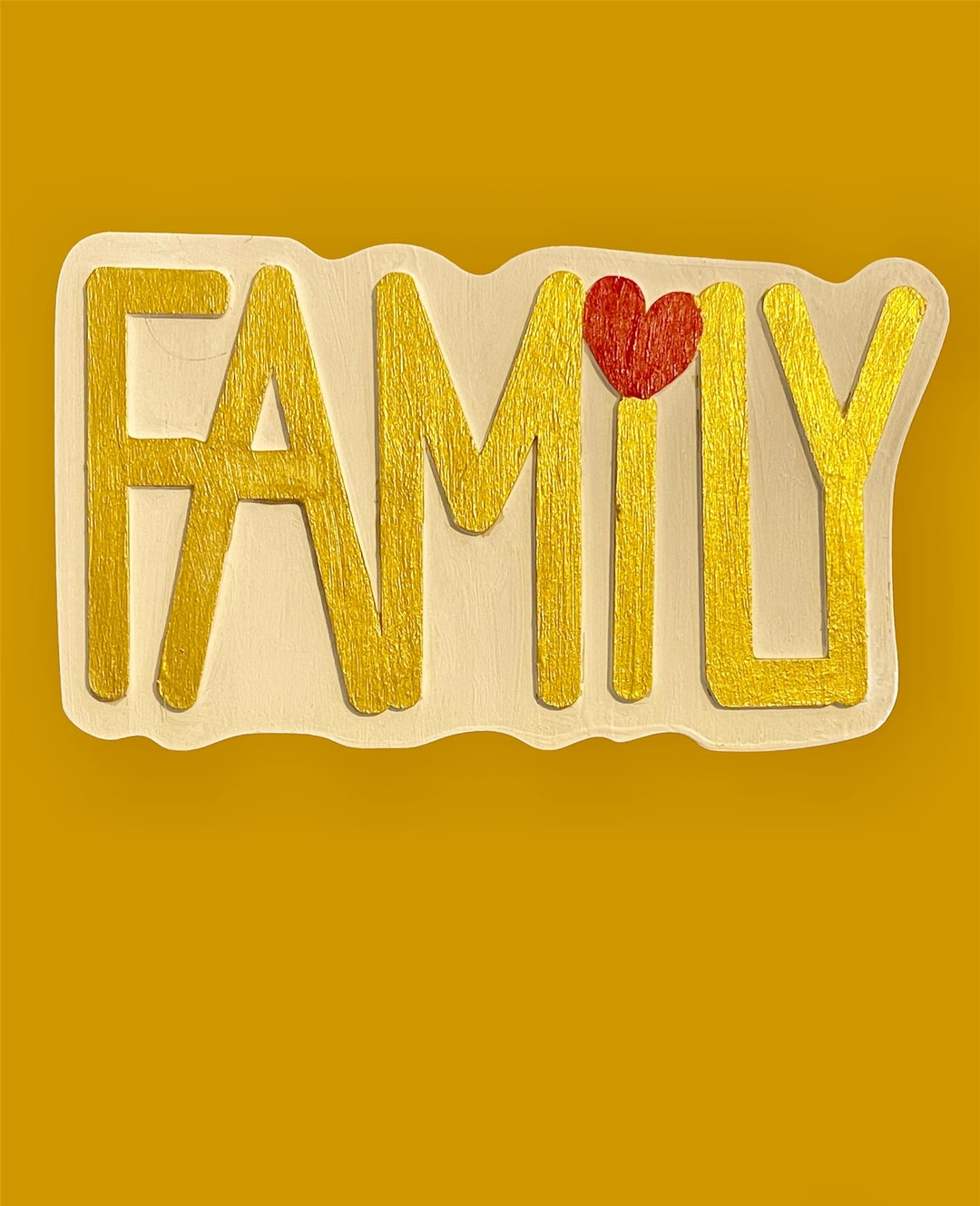 Lightweight Hand Painted “family” Sign With a Heart - Etsy