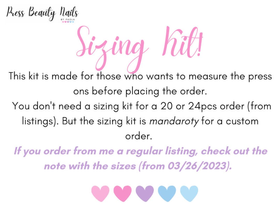 Sizing Kit - Etsy