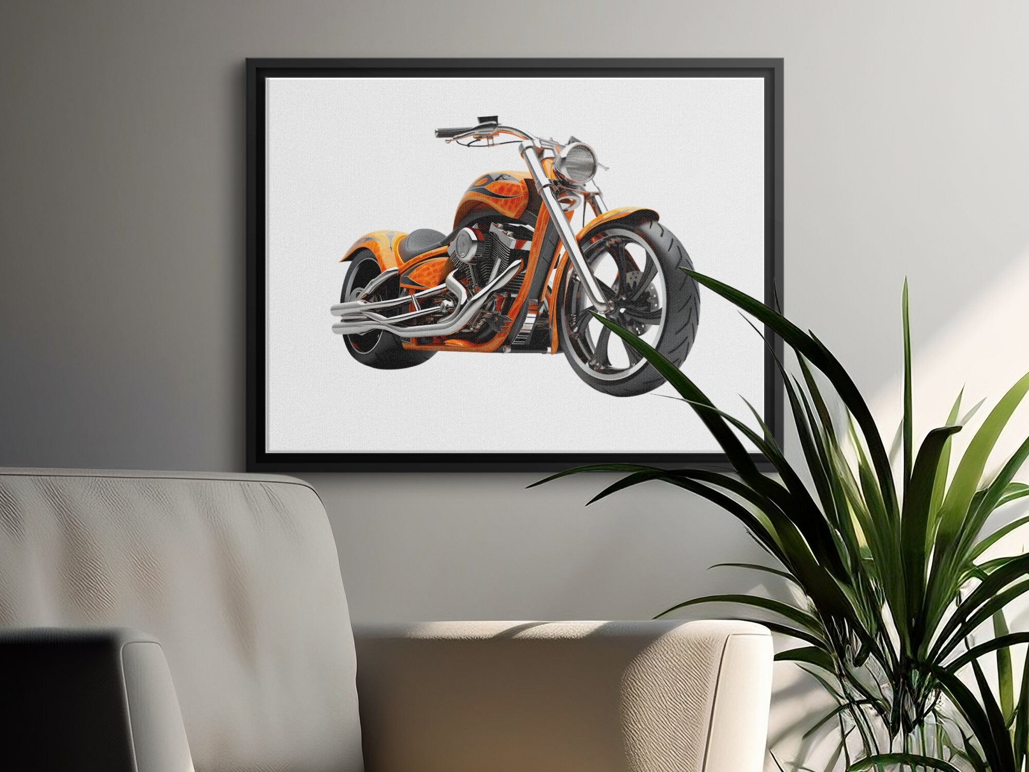 Bold Motorcycle: Vibrant PNG Art Quick Digital Download - Etsy