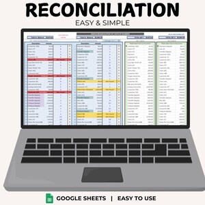 Reconciliation, 500 Entries, Google Sheets Reconciliation, Recon ...