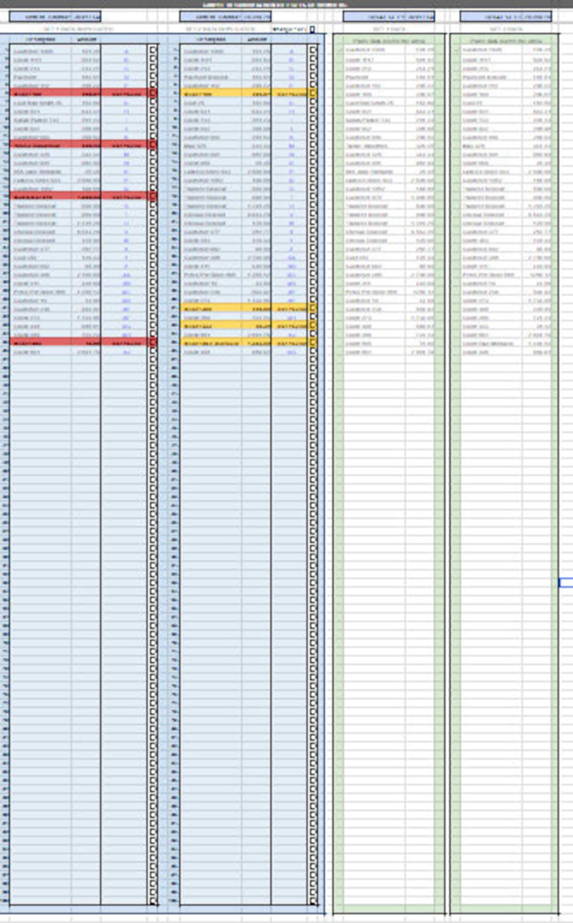 Reconciliation, 221 Entries, Google Sheets Reconciliation, Recon ...