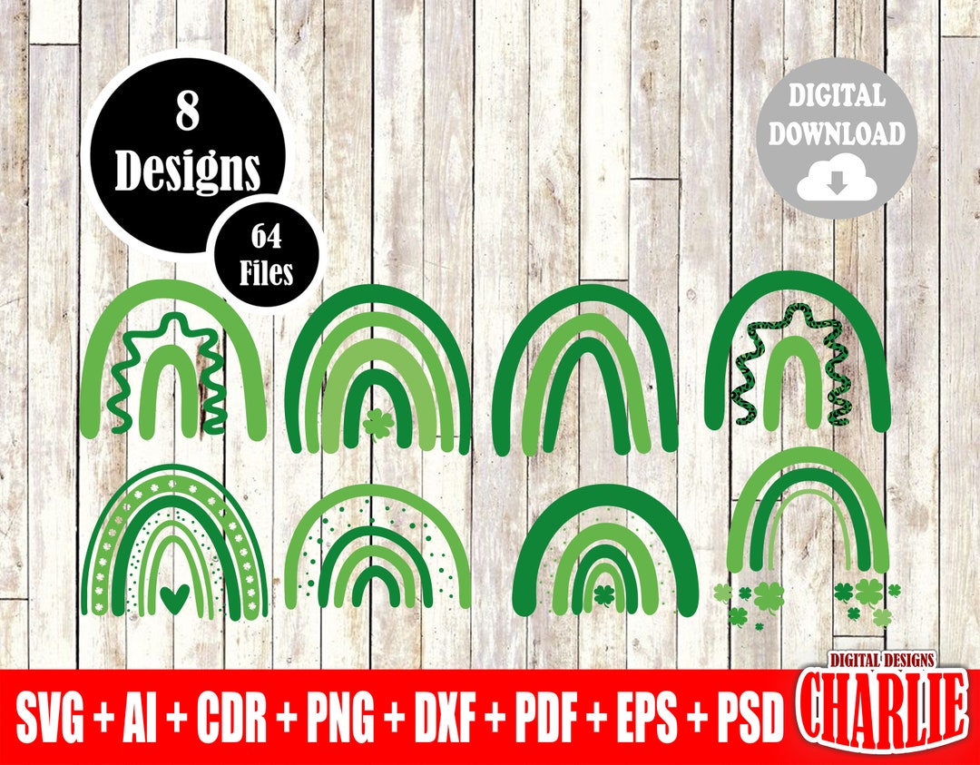 Rainbow St Patricks Day Svg, Shamrock Svg, St Patricks Day Svg, St ...